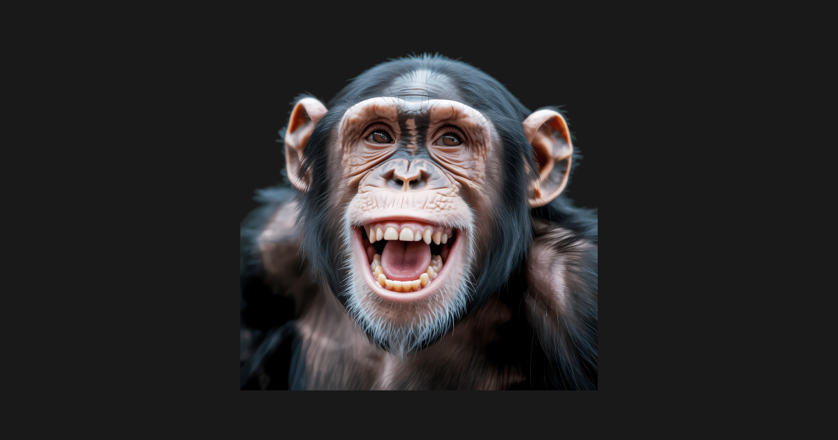 Smiling Monkey meme for Men and Women - Smiling Monkey Meme - T-Shirt ...