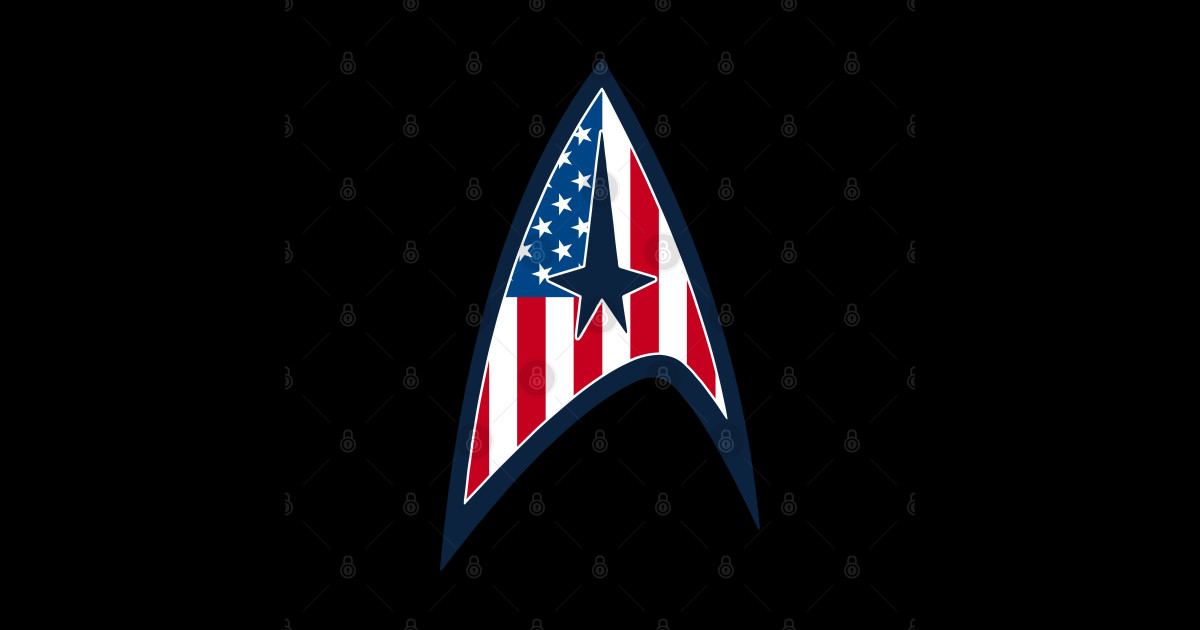 STAR TREK - U.S.A - Usa Us Flag 4th Of July Patriot America - Sticker ...