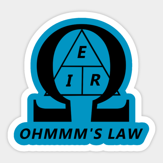 Ohm's Law Drawing - Ohms Law - Sticker | TeePublic