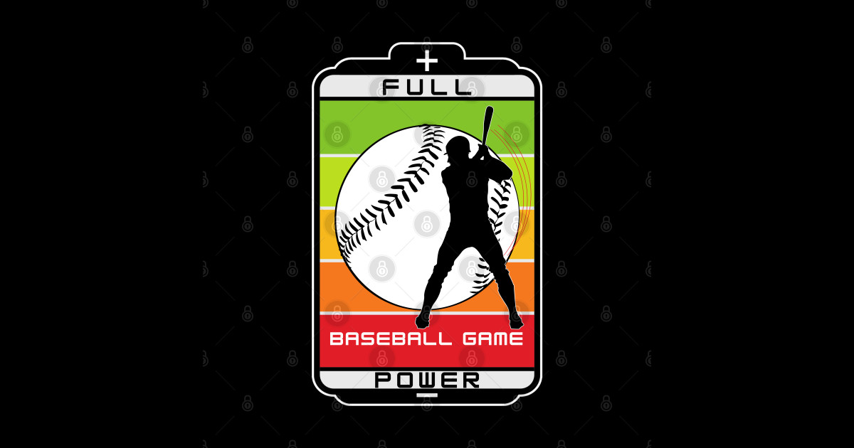 Baseball game full power - Baseball Game Full Power - Sticker | TeePublic