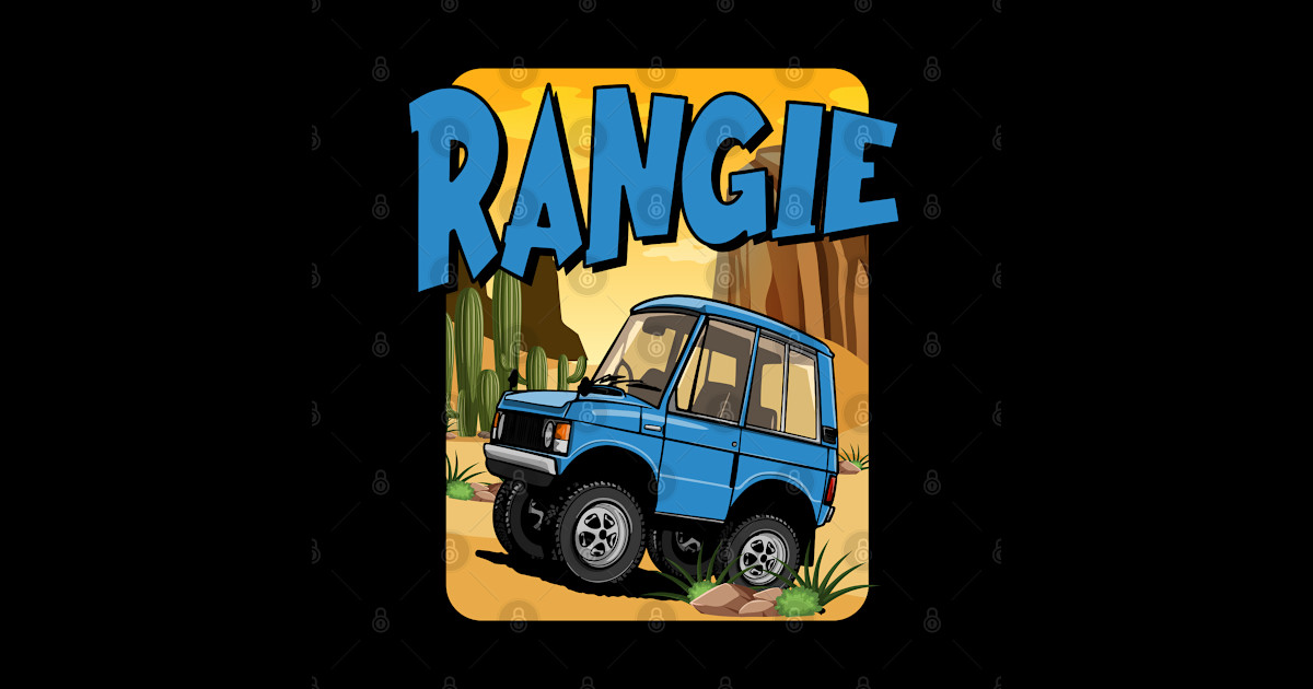 Classic Range Rover Cartoon - Land Rover - Sticker | TeePublic