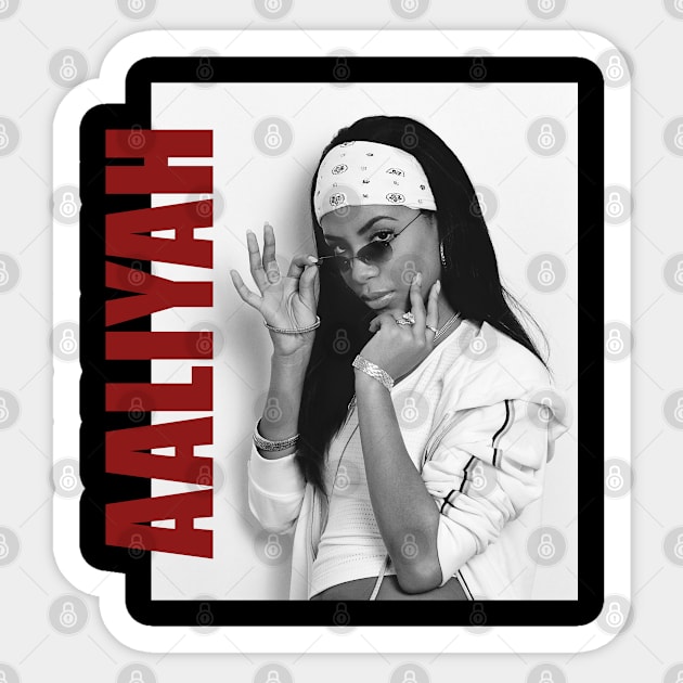 Aaliyah // Retro Aesthetic Fan Art // 80s - Aaliyah - Sticker | TeePublic