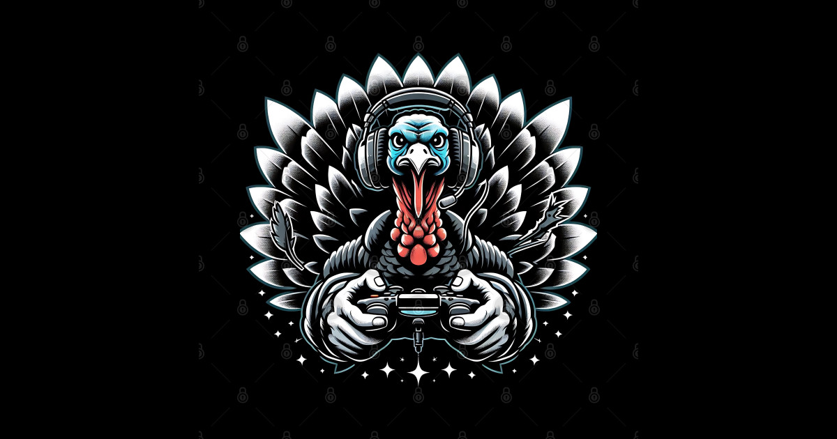 Gamer Turkey Thanksgiving Fun Design for Gamers - Gamer Turkey Gamer ...