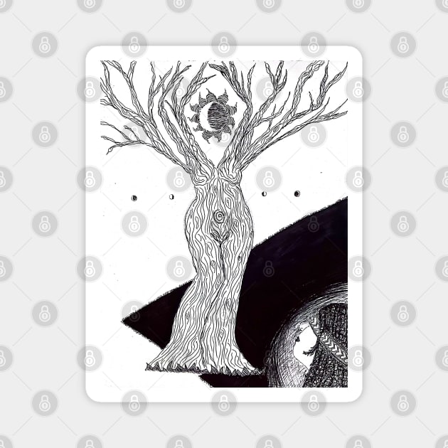 Mother Nature Tree Drawing | Intricate Pen Illustration - Mother Nature ...