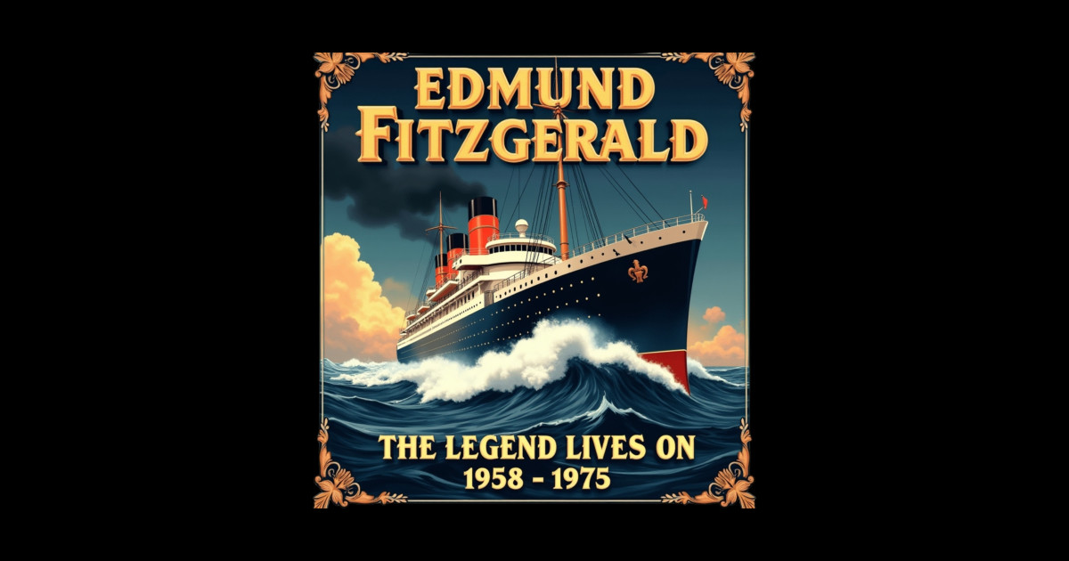 Edmund-Fitzgerald - Edmund Fitzgerald - Sticker | TeePublic