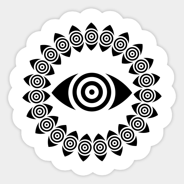 Hypnotic Eye Circle - Hypnotic - Sticker | TeePublic