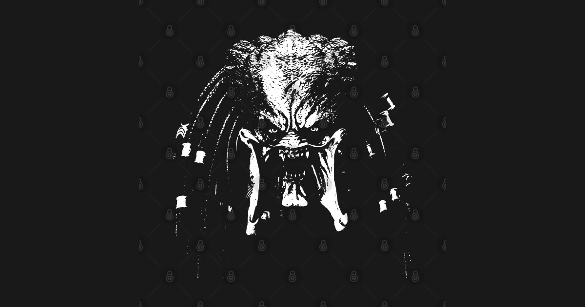 YAUTJA PREDATOR - Head - Science Fiction Space Alien Horror - T-Shirt ...