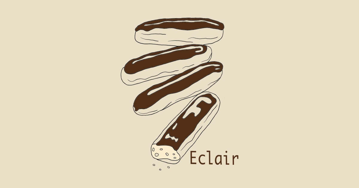 Chocolate Eclair - Delicious illustration - Eclair - T-Shirt | TeePublic