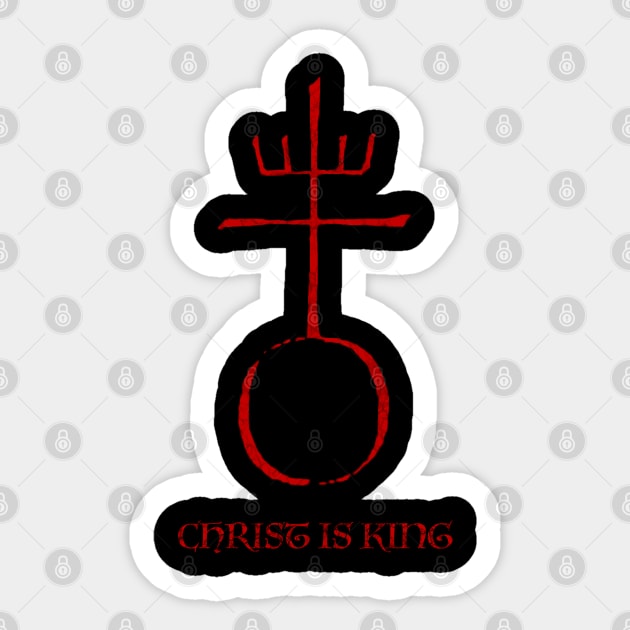 Christ Is King (small image, English text) - Christ Is King - Sticker ...