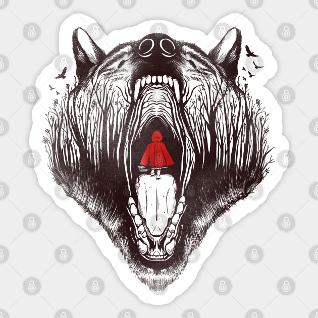 Little red riding hood - Little Red Riding Hood - Sticker | TeePublic