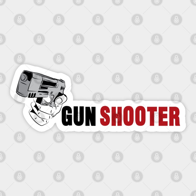 Gun shooter designs - Gun Shooter - Sticker | TeePublic