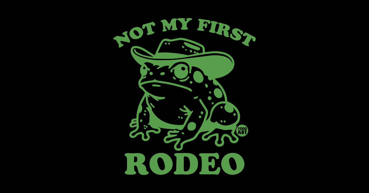 rodeo frog - Frog - Sticker | TeePublic
