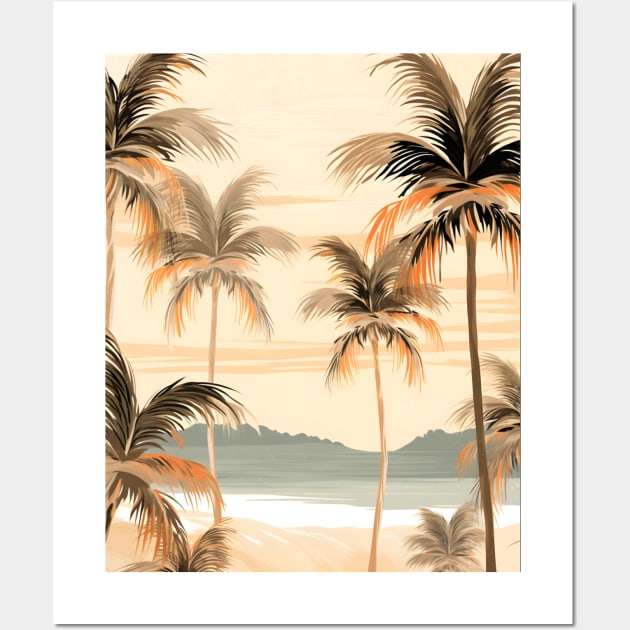 Boho Palm Trees Coastal Beach Landscape - Boho Palm Trees Coastal Beach ...