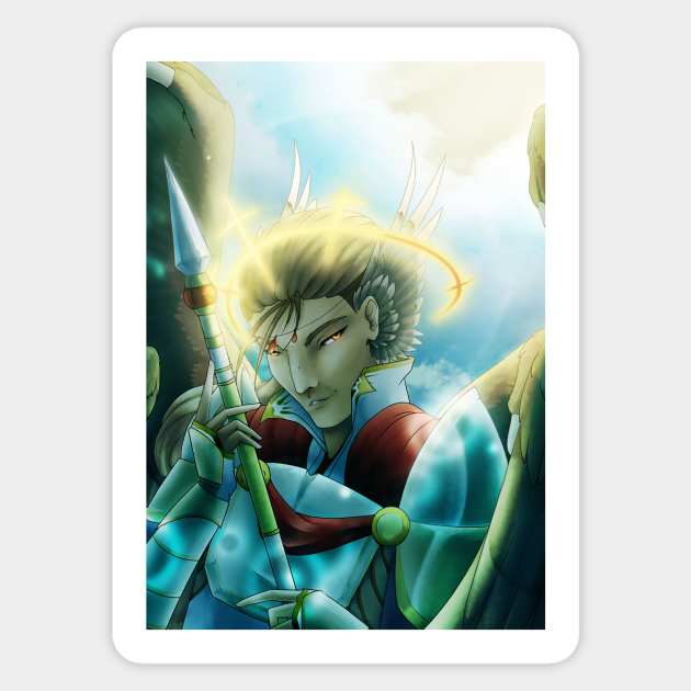 Archangel Michael Portrait - Archangel Michael - Sticker | TeePublic