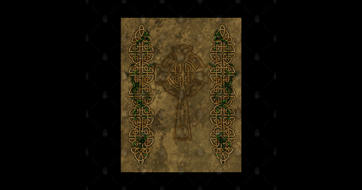 Celtic Cross And Celtic Knot Strips - Celtic - Sticker | TeePublic