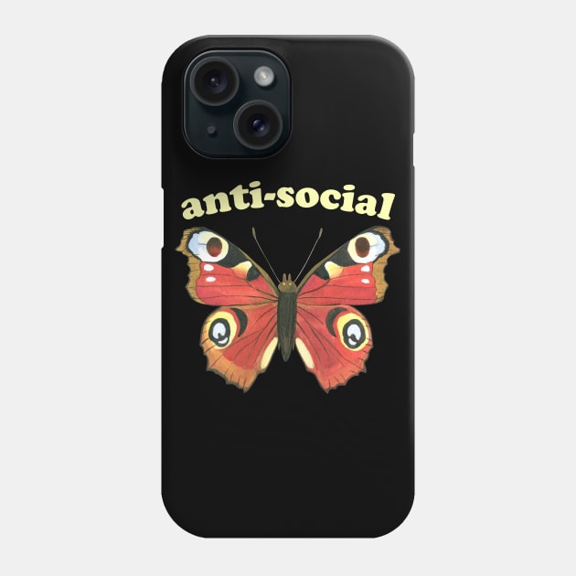 Anti-social butterfly (yellow text) - introverts unite (in their own ...