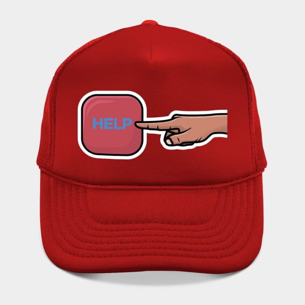 Human Hand Showing Help Sign Board Sticker vector illustration. People ...