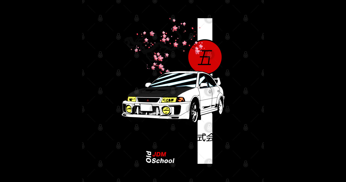 JDM Evolution Red Sun Edition - Mitsubishi Lancer Evolution - Sticker ...