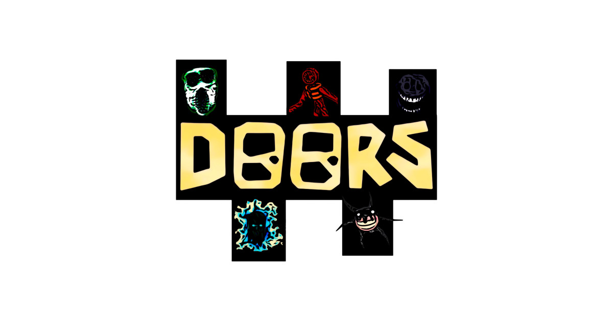 Doors Logo and Monsters - Roblox - T-Shirt | TeePublic