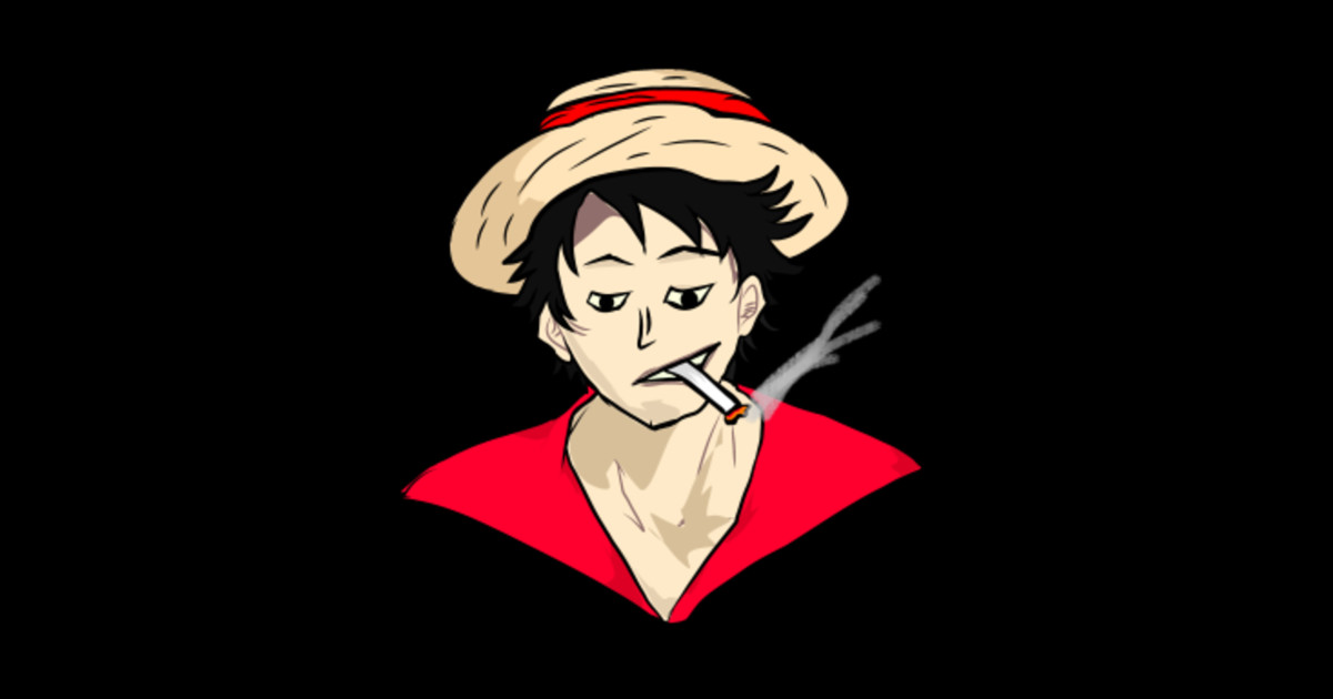 De luffy smoking - Luffy One Piece - Sticker | TeePublic