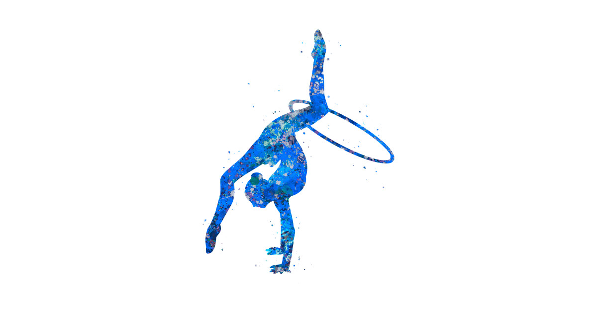Rhythmic gymnastics hoop dance blue - Rhythmic Gymnastics - T-Shirt ...