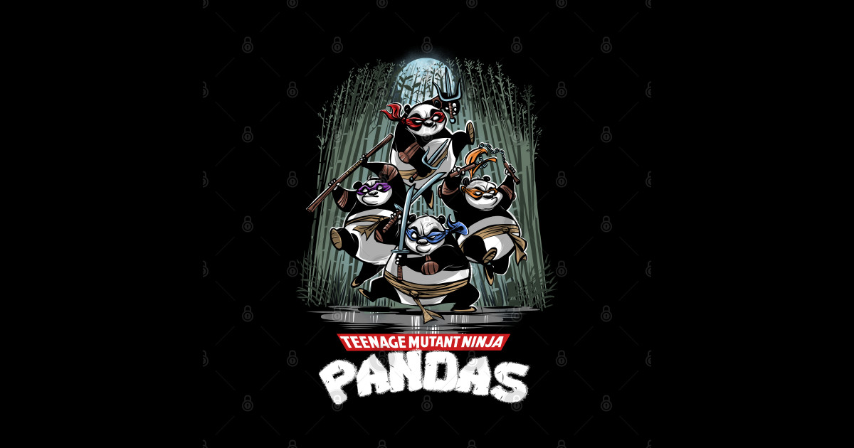 Teenage Mutant Ninja Pandas - Pandas - Sticker | TeePublic