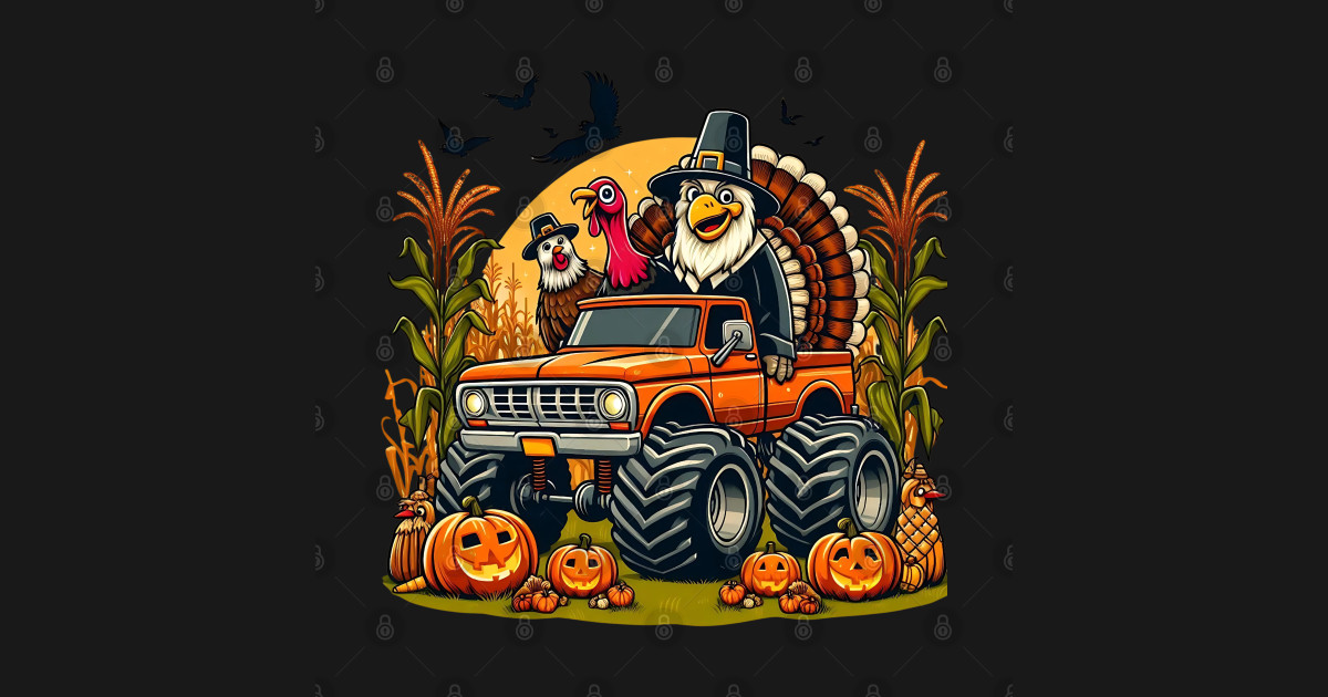 Pilgrim's Journey The Monster Truck Turkey Tale - Thanksgiving Monster ...