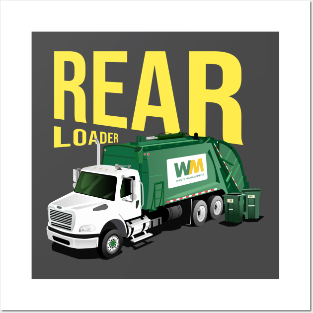 Waste Management Rear Loader - Garbage Truck - Posters and Art Prints ...