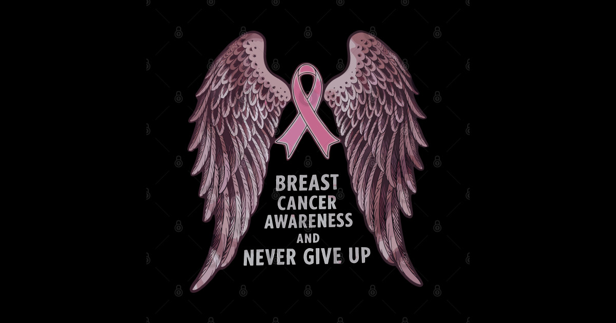 Breast Cancer Awareness Pink Ribbon Angel Wings - Breast Cancer ...