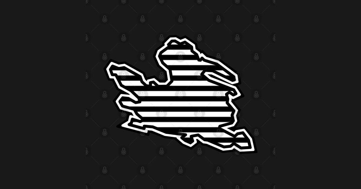 Mayne Island Silhouette in Black and White Lines - Simple Stripes ...