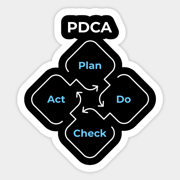 PDCA Plan Do Check Act - Pdca - Sticker | TeePublic