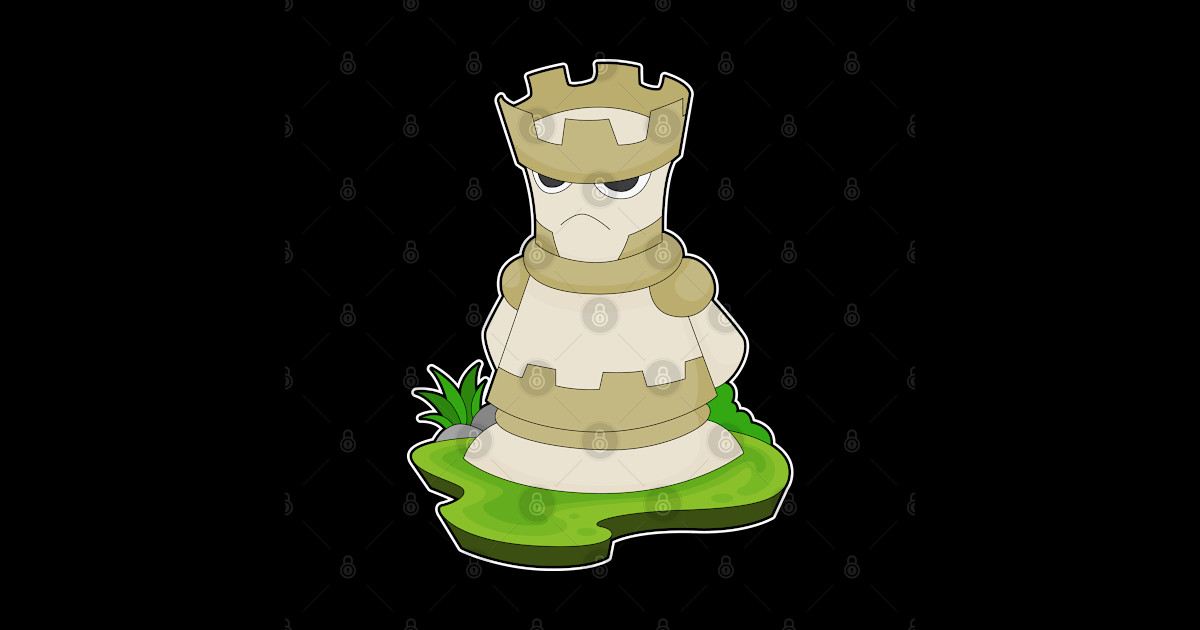 Chess piece Rook Chess - Chess Player - Sticker | TeePublic
