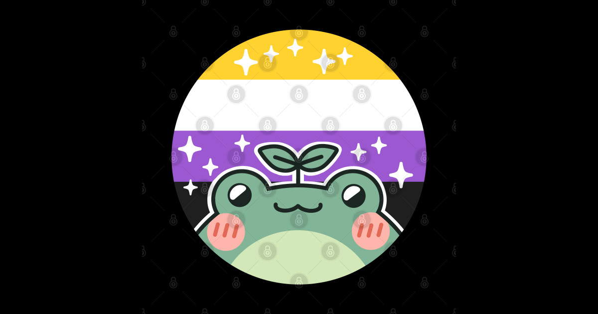 Non-Binary Pride Frog | LGBTQ Flag - Lgbtq - Sticker | TeePublic