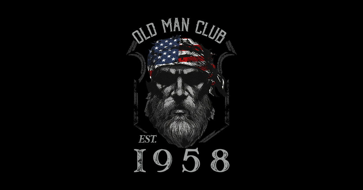Old Man Club EST 1958 - Old Man Club Est 1958 - Sticker | TeePublic