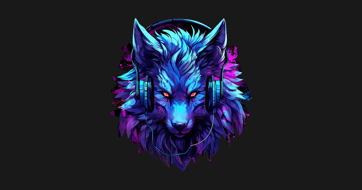 Gamer Wolf - Wolf - T-Shirt | TeePublic