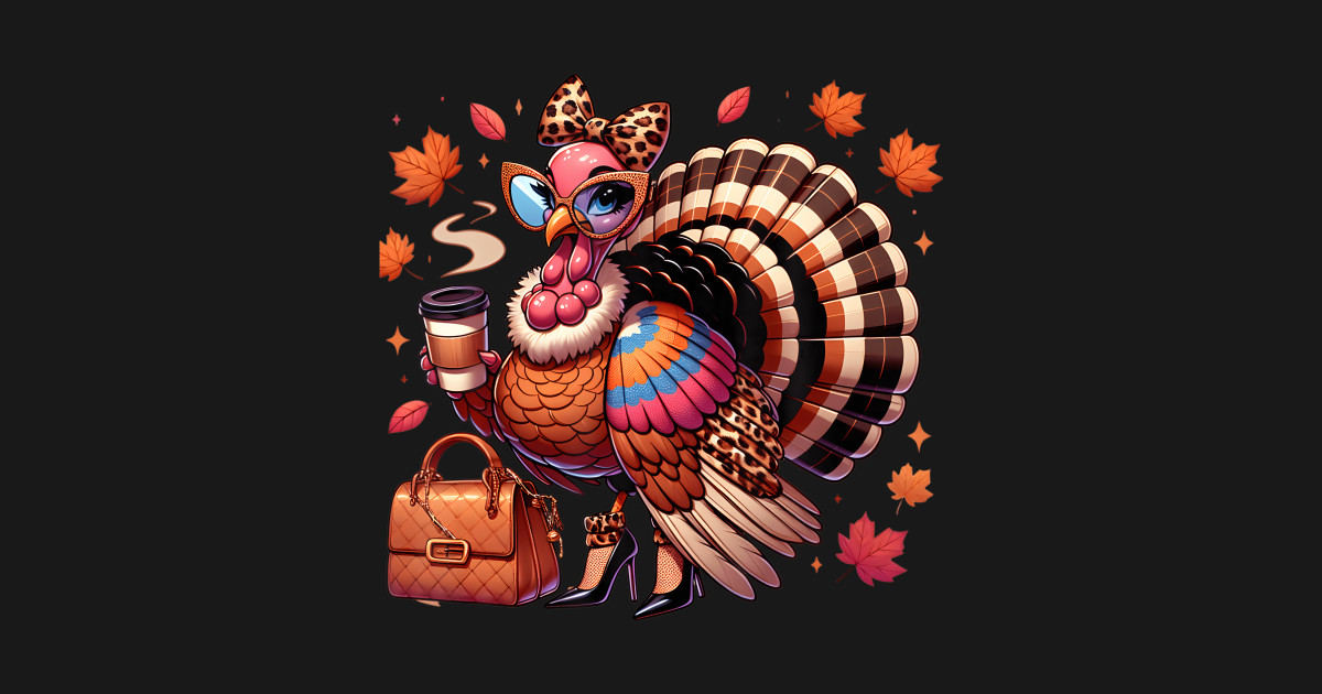 Turkey Coffee Thanksgiving Fall - Funny Thanksgiving Fall - T-Shirt ...