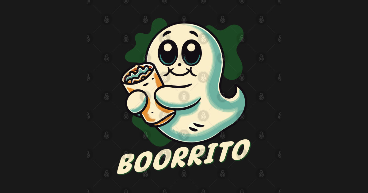 Ghost Boorrito For Burrito Lovers - Easy Lazy Costume Idea - T-Shirt ...