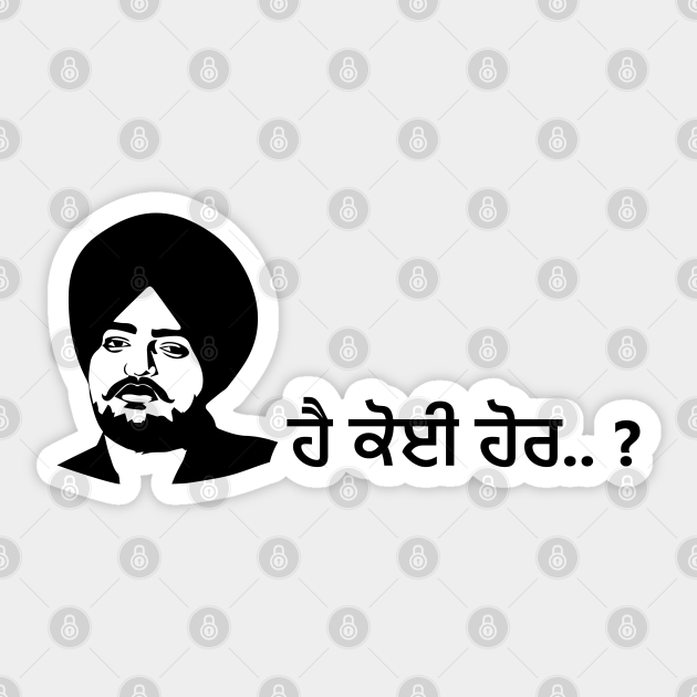 Sidhu Moose Wala - Sidhu Moose Wala - Sticker | TeePublic