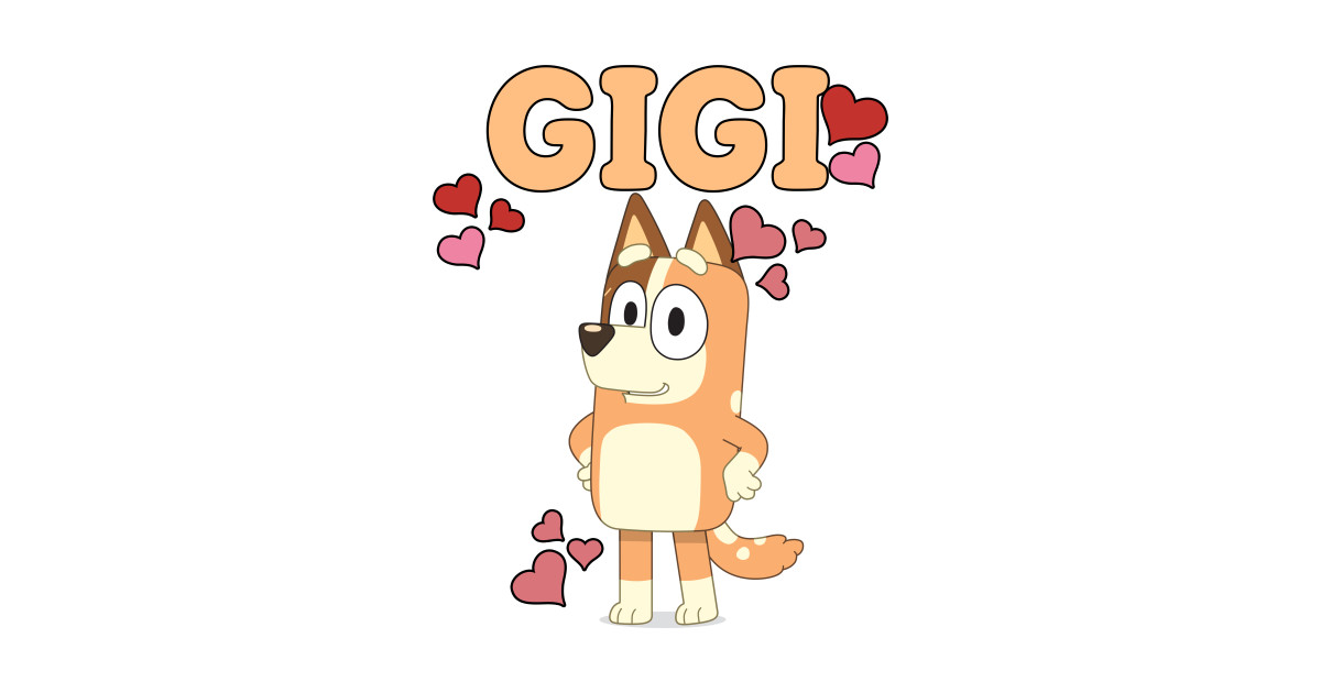 Bluey Gigi, Bluey Family, Retro Chilli Heeler, Gigi Bluey Birthday ...