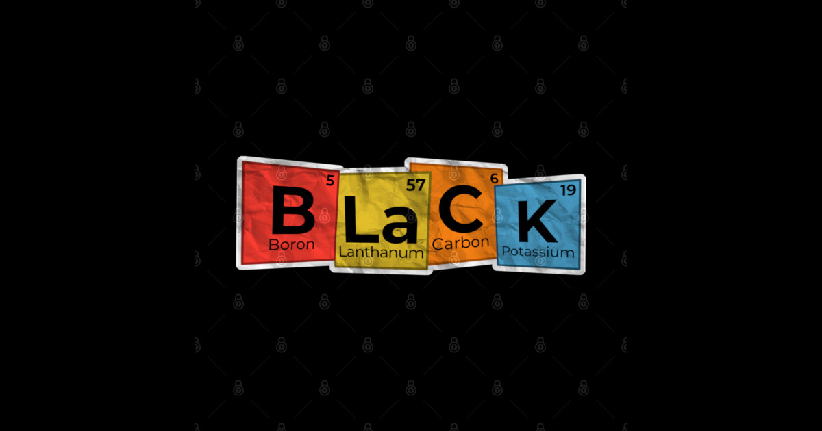 Black Element - Periodic Table - Black Element - Sticker | TeePublic