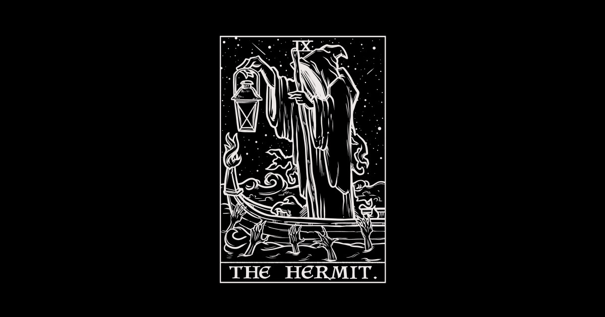 The Hermit Tarot Card Terror Tarot Shadow Edition Grim Reaper The
