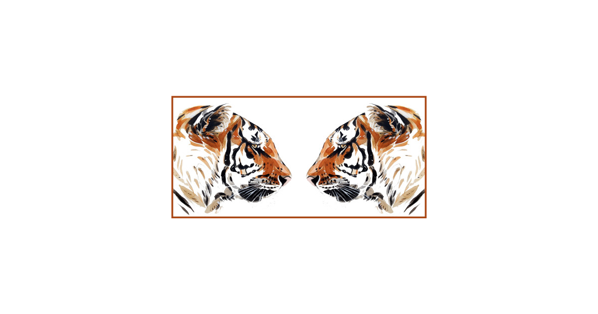 Tiger Face-off - Tiger - T-Shirt | TeePublic