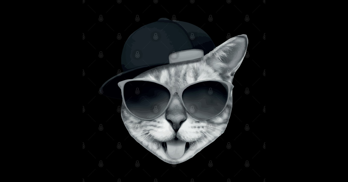 Super cool cat - Cat - Sticker | TeePublic