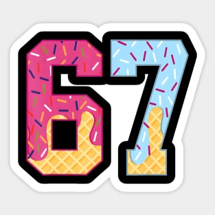 Six Seven Ice Cream Drip Gen Alpha Slan Stickers for Sale | TeePublic
