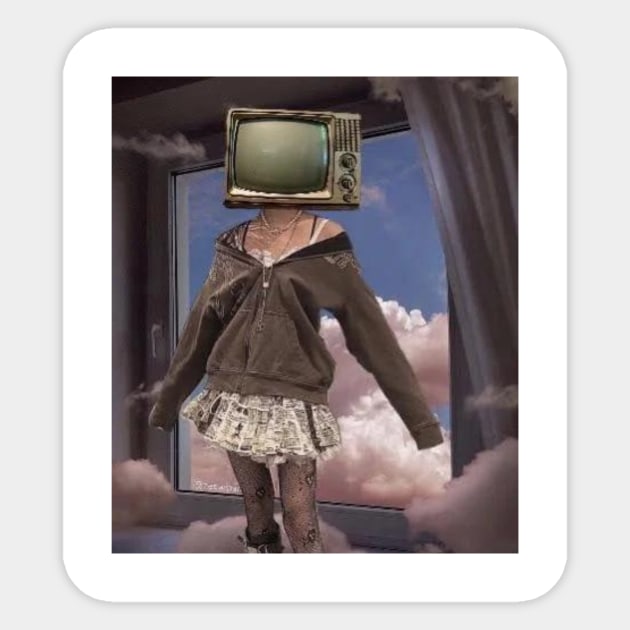 Weirdcore Girl Outfit - Weirdcore - Sticker | TeePublic