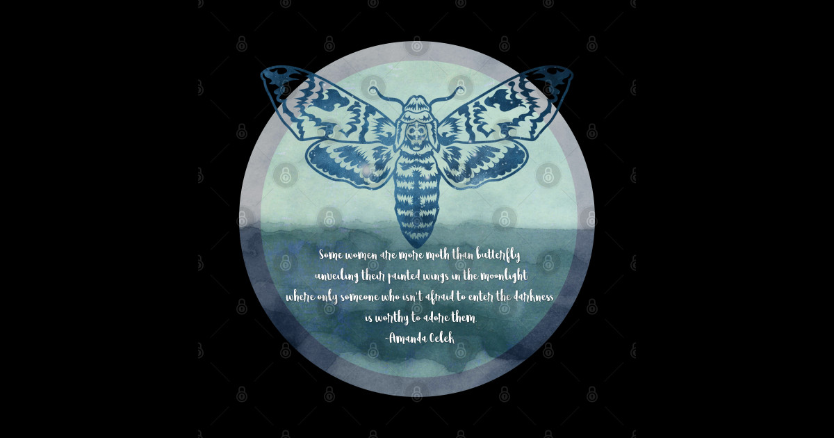 Some Women are Moths quote - Moth - Sticker | TeePublic