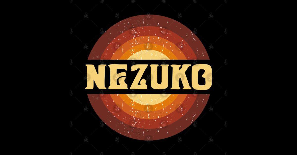 Vintage Proud Name Nezuko Anime Gifts Circle - Nezuko - Sticker | TeePublic