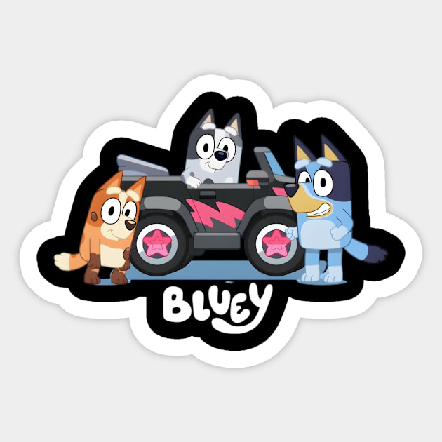 Bluey Pizza - Bluey Pizza Girls - Sticker | TeePublic