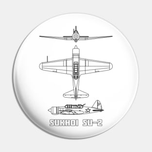Sukhoi Su 2 Russian Ww2 Plane Blueprint Pins and Buttons for Sale ...