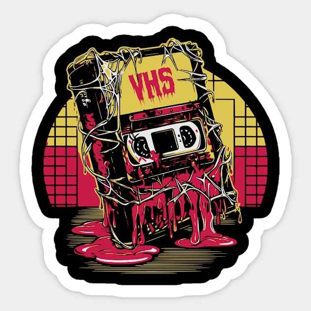 Vhs Cassette Horror Style - Vhs Horror - Sticker | TeePublic